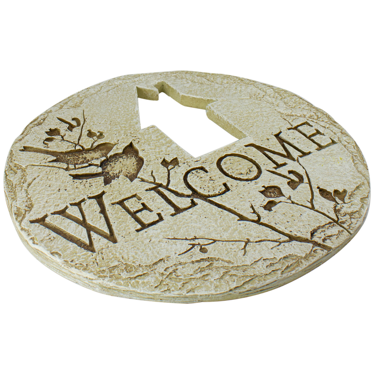 12" Country Cottage Cut-Out "Welcome" Decorative Garden Patio Stepping ...