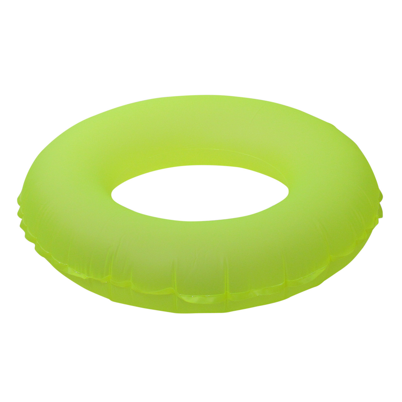 30" Inflatable Classic Round Neon Yellow Swimming Pool Inner Tube Float ...