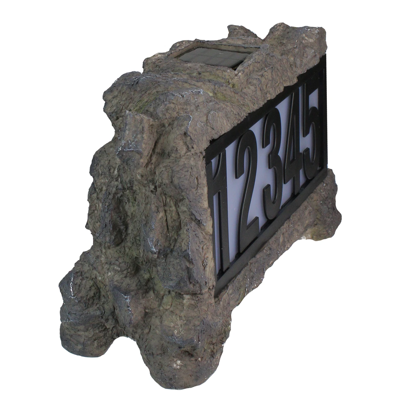 Solar Powered Lighted Address House Number Display Rock | Pool Central
