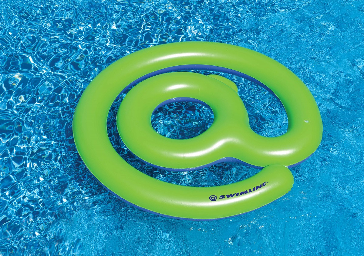 Inflatable Green & Blue Swimming Pool Float, 62-Inch | Pool Central