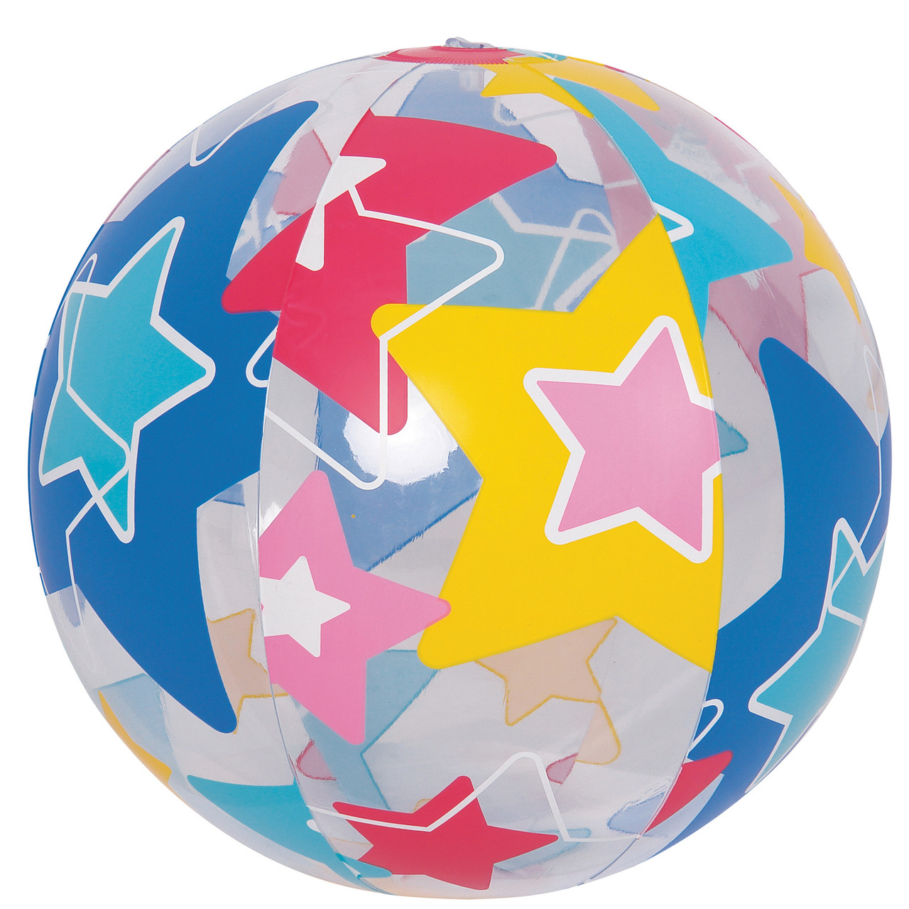 20" Star Print Transparent Beach Ball | Pool Central