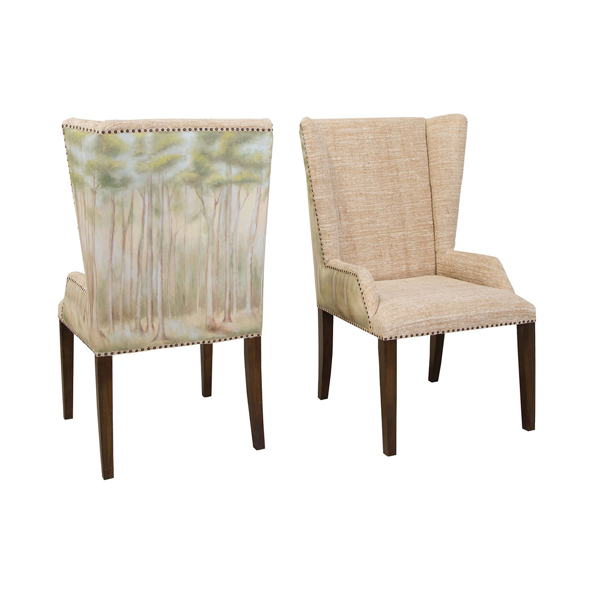 2-Count 26" Heritage Grey Stained Hand Painted The Forest Comfortable ...