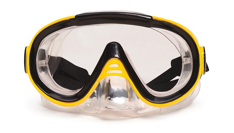 6.5" Yellow Caribbean Sport Mask Swimming Pool Accessory for Adults ...