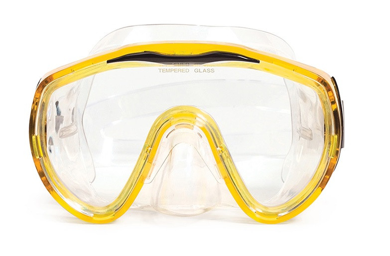 6.25" Yellow Navigator Scuba Mask Swimming Pool Accessory for Adults ...