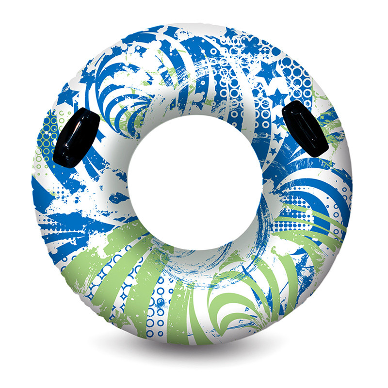 54" Inflatable Green & Blue Swirled Design Pool Sport Inner Tube | Pool ...