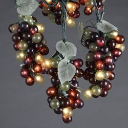 Tuscan Winery Red & Green Grape Cluster Patio or Christmas Lights ...