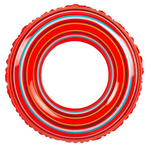 Inflatable Red Striped Pool Swim Ring Inner Tube Float, 35-Inch | Pool ...