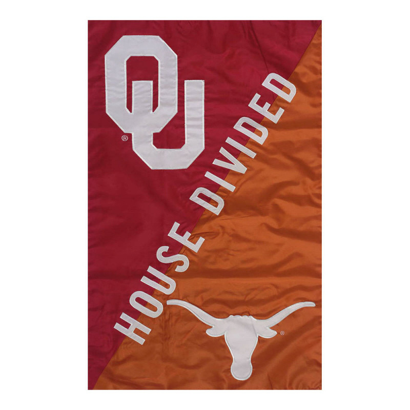 NCAA Oklahoma & Texas "House Divided" Outdoor Garden Flag 18" x 12.5 ...