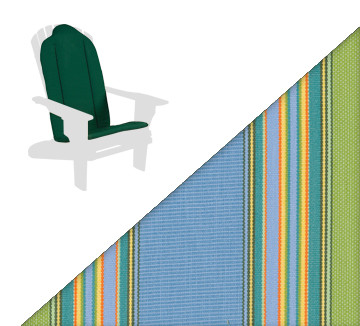 52" Natural Cedar Adirondack Chair High Back Seat Cushion- Seaside ...