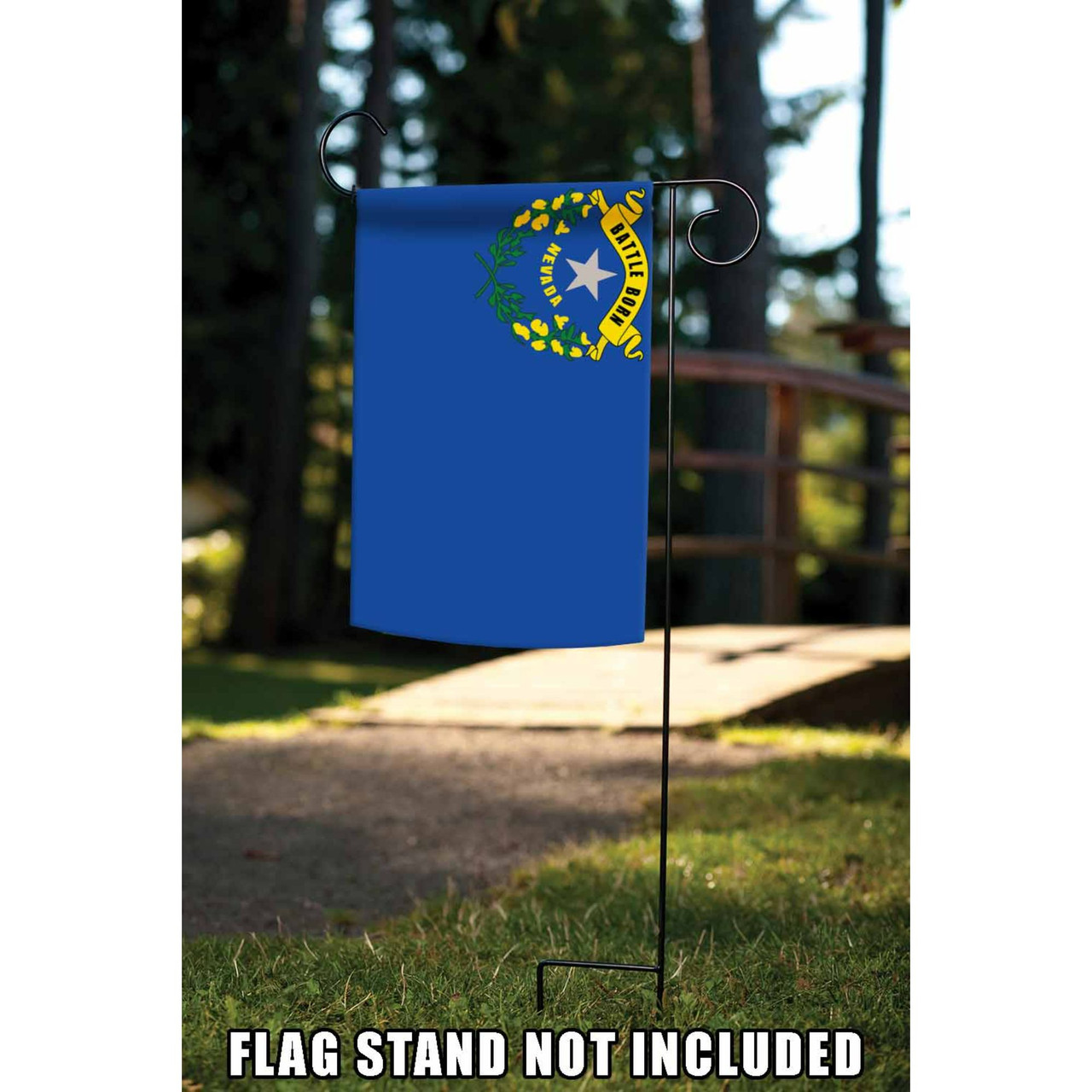 Blue & Yellow Nevada State Outdoor Garden Flag 18" x 12.5" | Pool Central