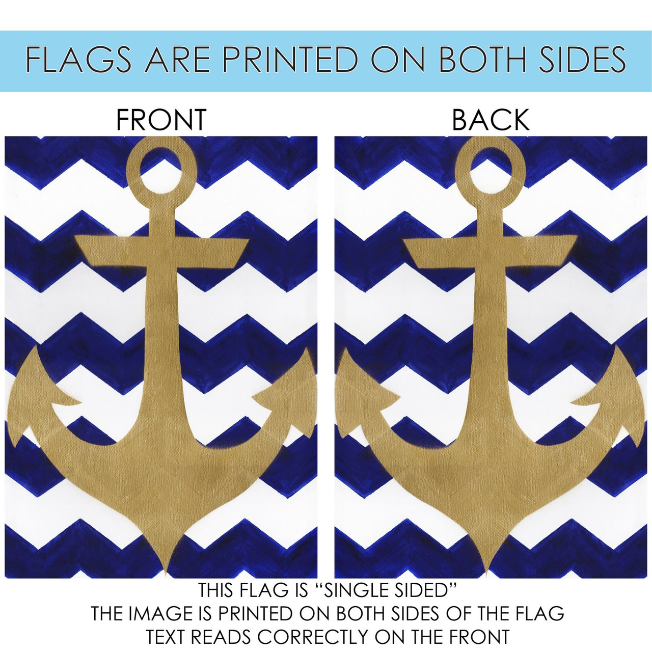 Blue Chevron Anchor
