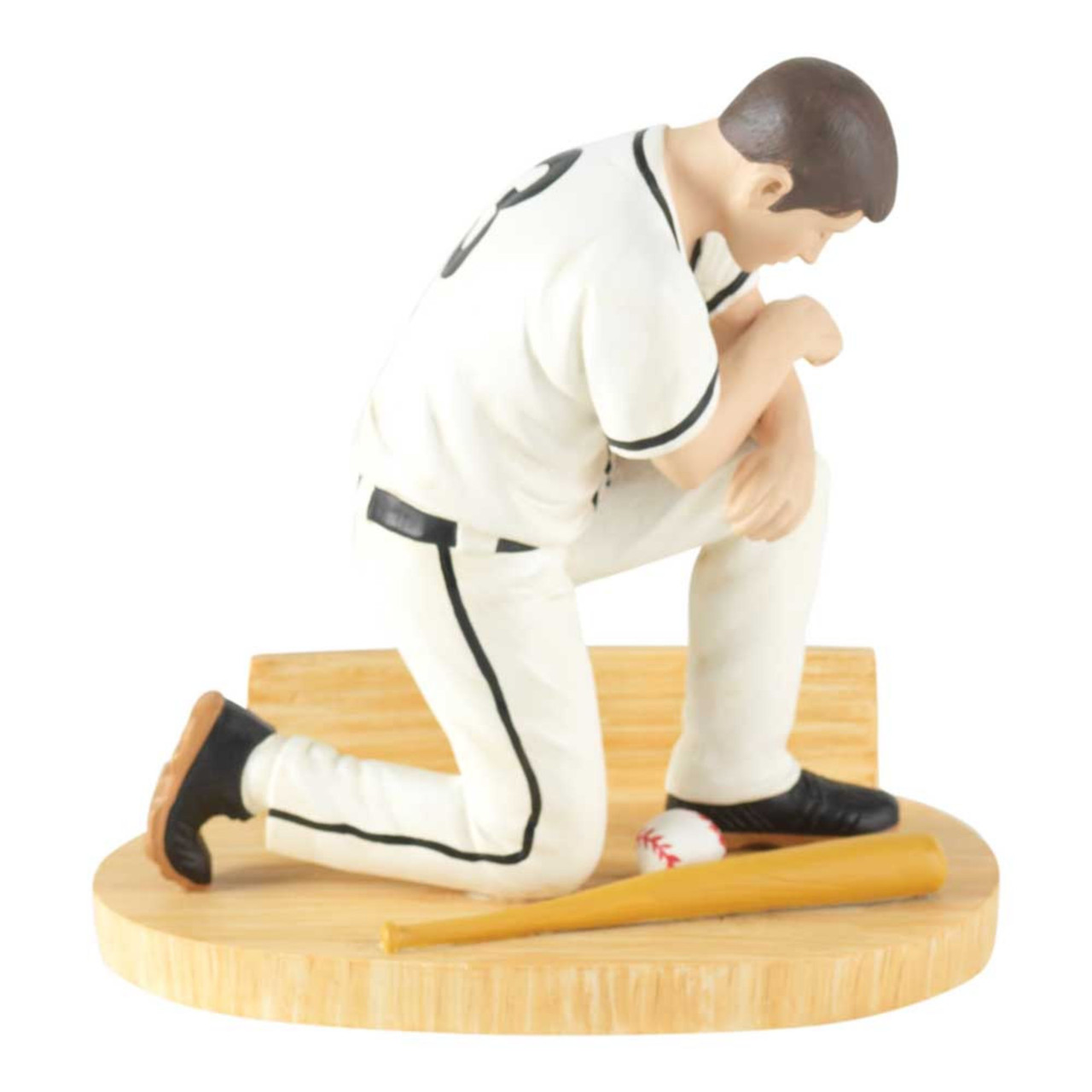 5" Kneeling Baseball Player Men's Religious Resin Figurine | Pool Central