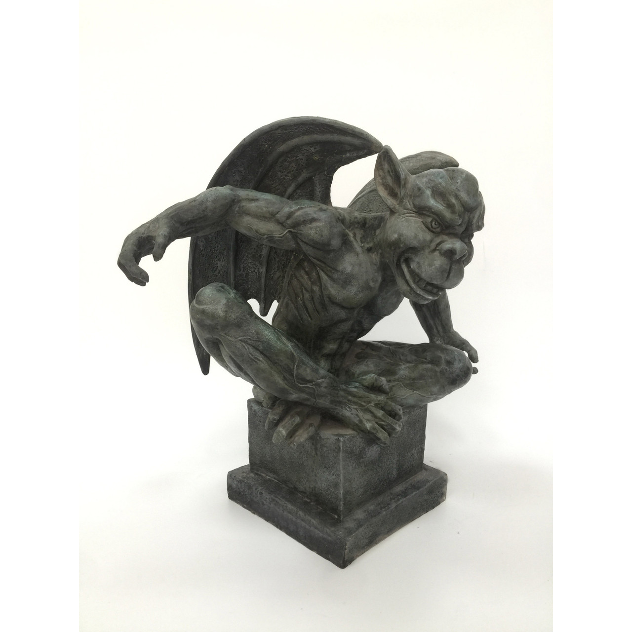 17.25" Sitting Gargoyle Outdoor Garden Statue | Pool Central