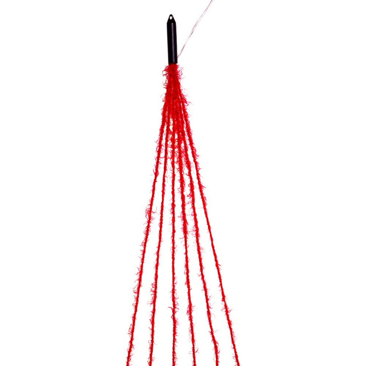 120-Count Red Fuzzy Multi Strand with LED Christmas Lights - 7ft ...