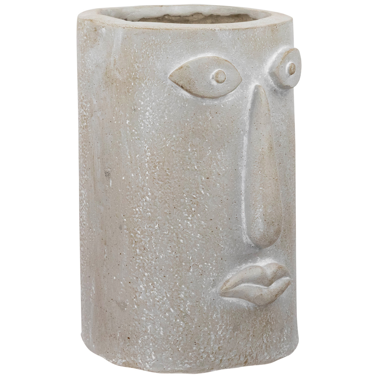 Large Abstract Face Ceramic Outdoor Garden Planter - 12.25" | Pool Central