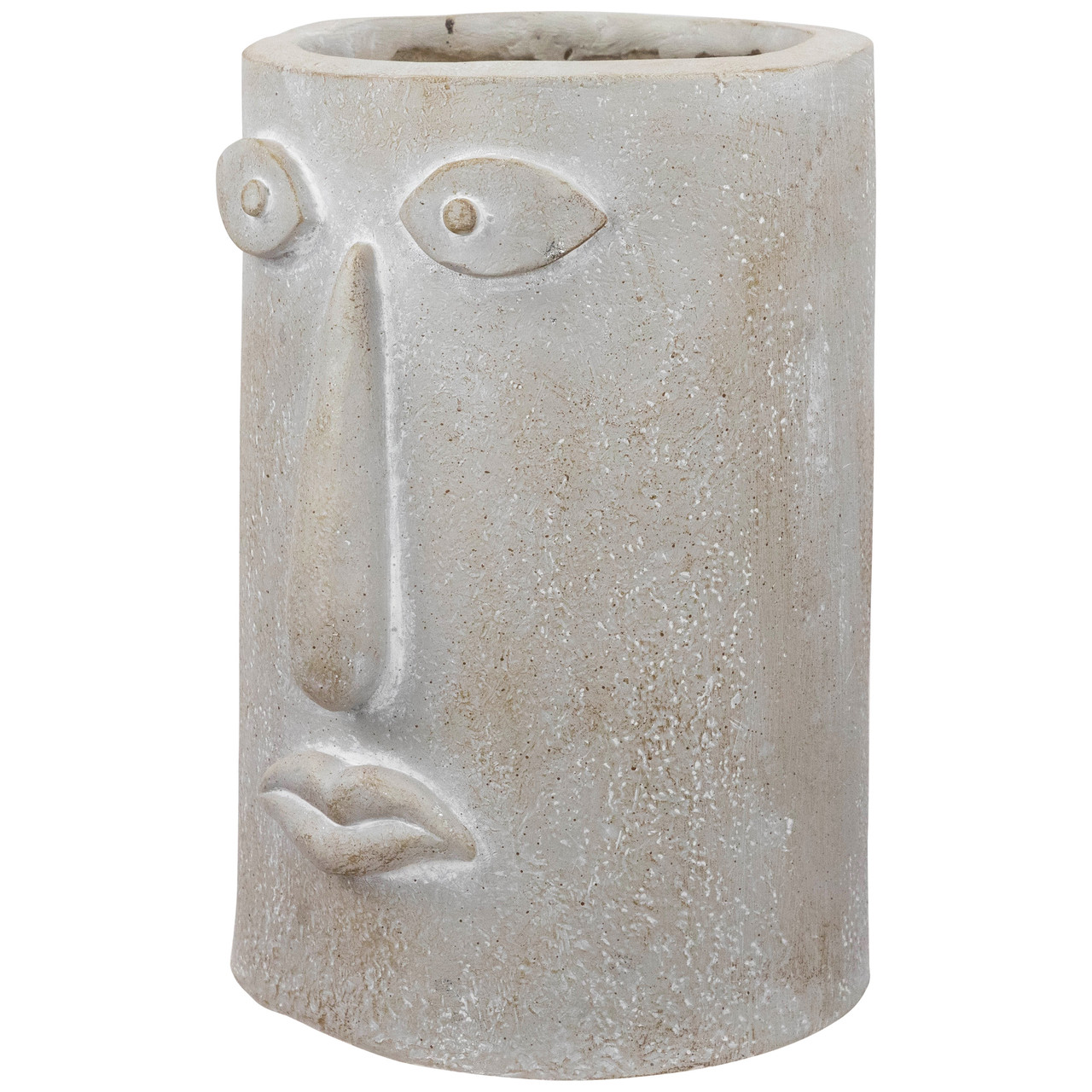 Large Abstract Face Ceramic Outdoor Garden Planter - 12.25" | Pool Central