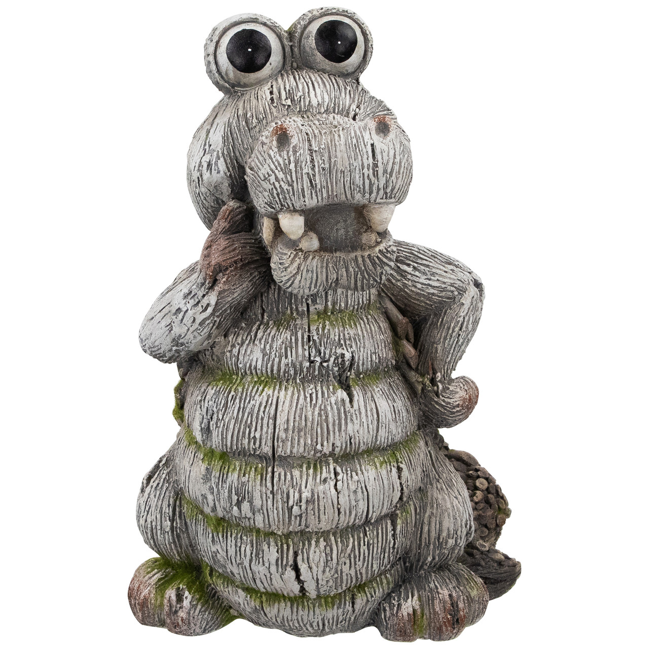 Sassy Crocodile Outdoor Garden Statue - 13.25" | Pool Central