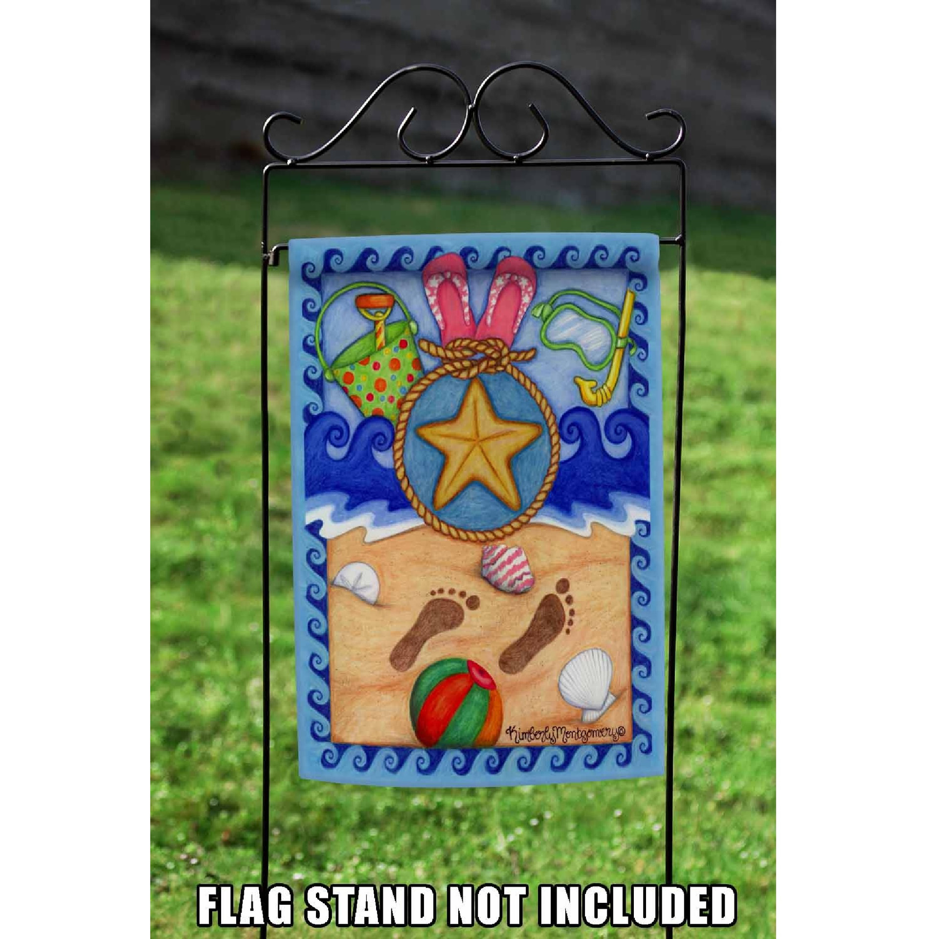 Beach Medley Outdoor Garden Flag 18" x 12.5" | Pool Central
