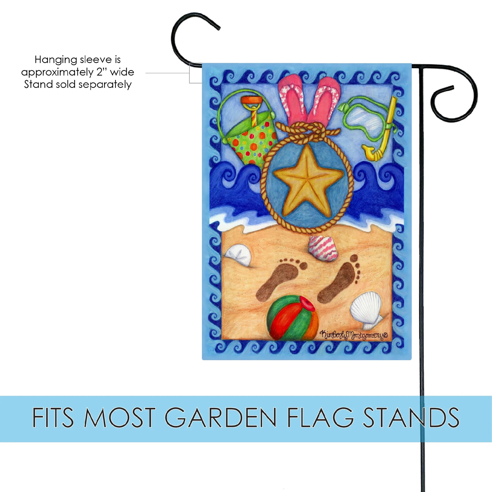 Beach Medley Outdoor Garden Flag 18" x 12.5" | Pool Central