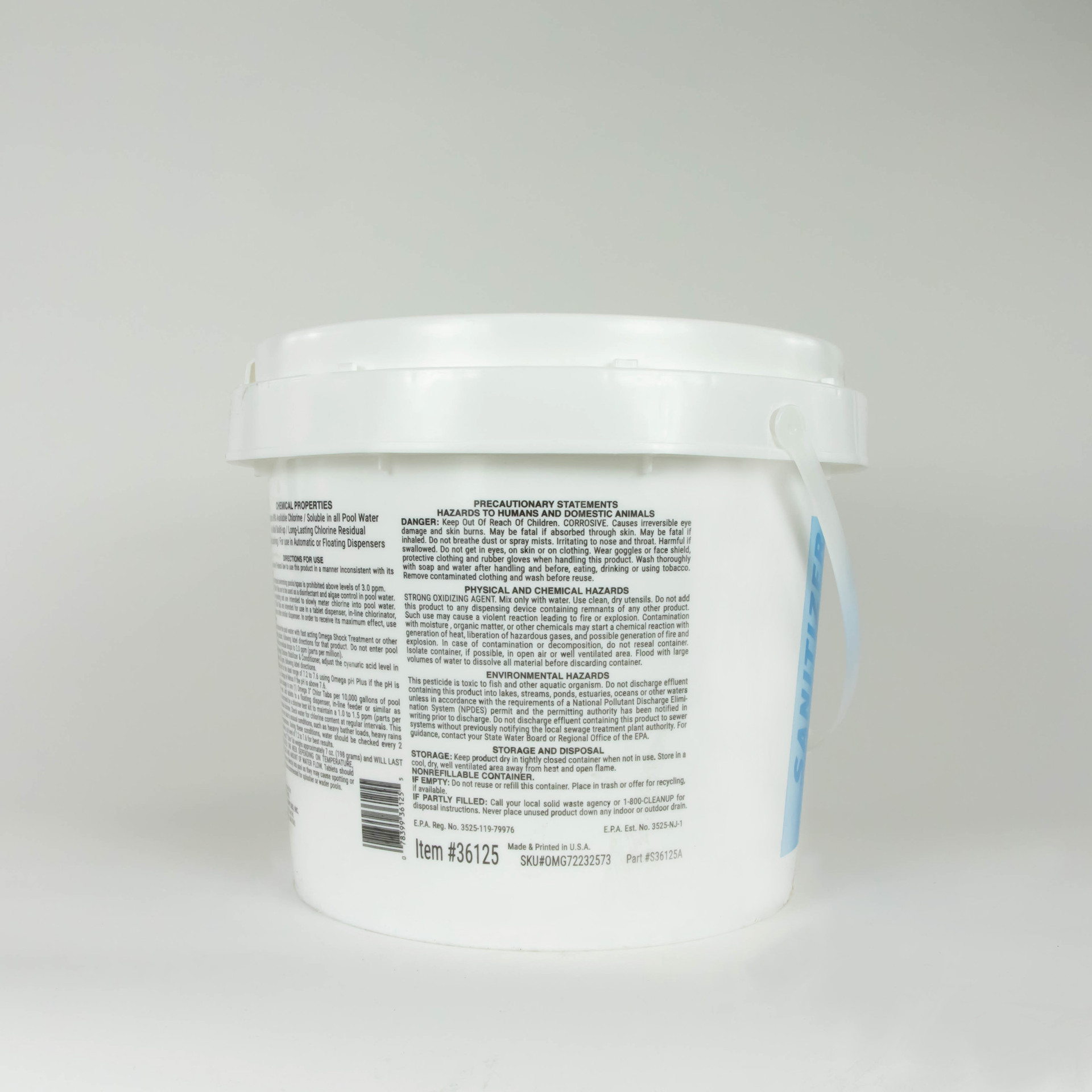 3" Omega Trichlor Tabs for Swimming Pools - 25 Lbs. | Pool Central