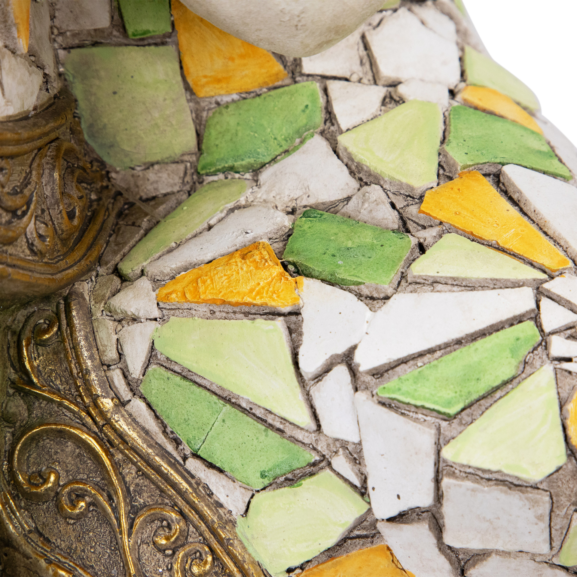 Resting Mosaic Buddha Outdoor Ceramic Garden Statue - 17" | Pool Central