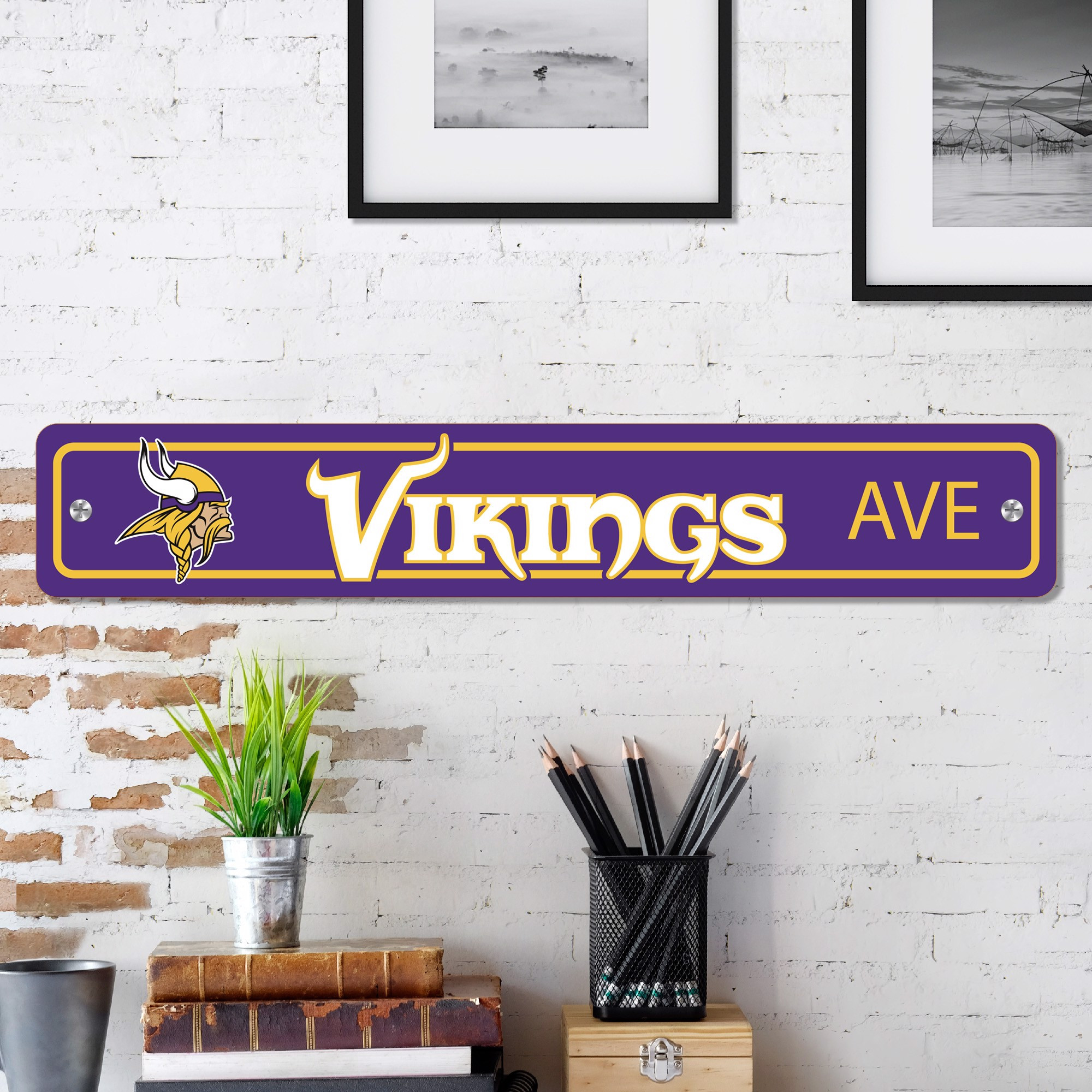 23.5" NFL Minnesota Vikings "Ave" Street Wall Sign | Pool Central