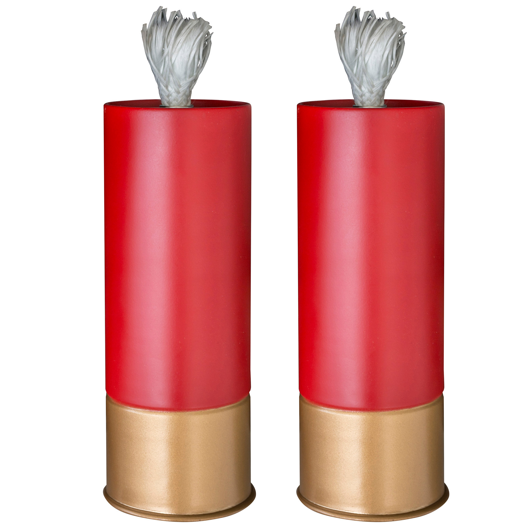 Set of 2 Red & Gold Sportsman Series Shotgun Shell Patio Torch, 48 ...