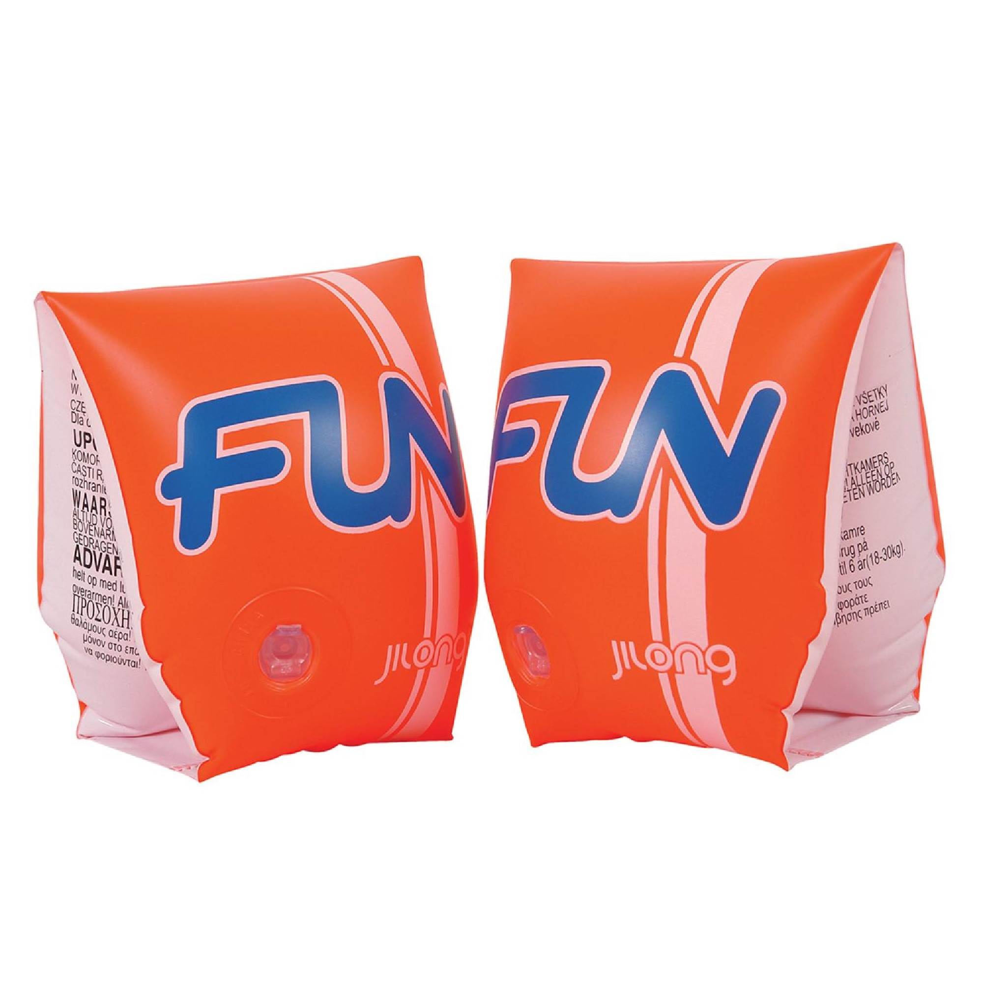 9" Inflatable Orange Fun Swimming Pool Arm Floats - Set of 2 | Pool Central