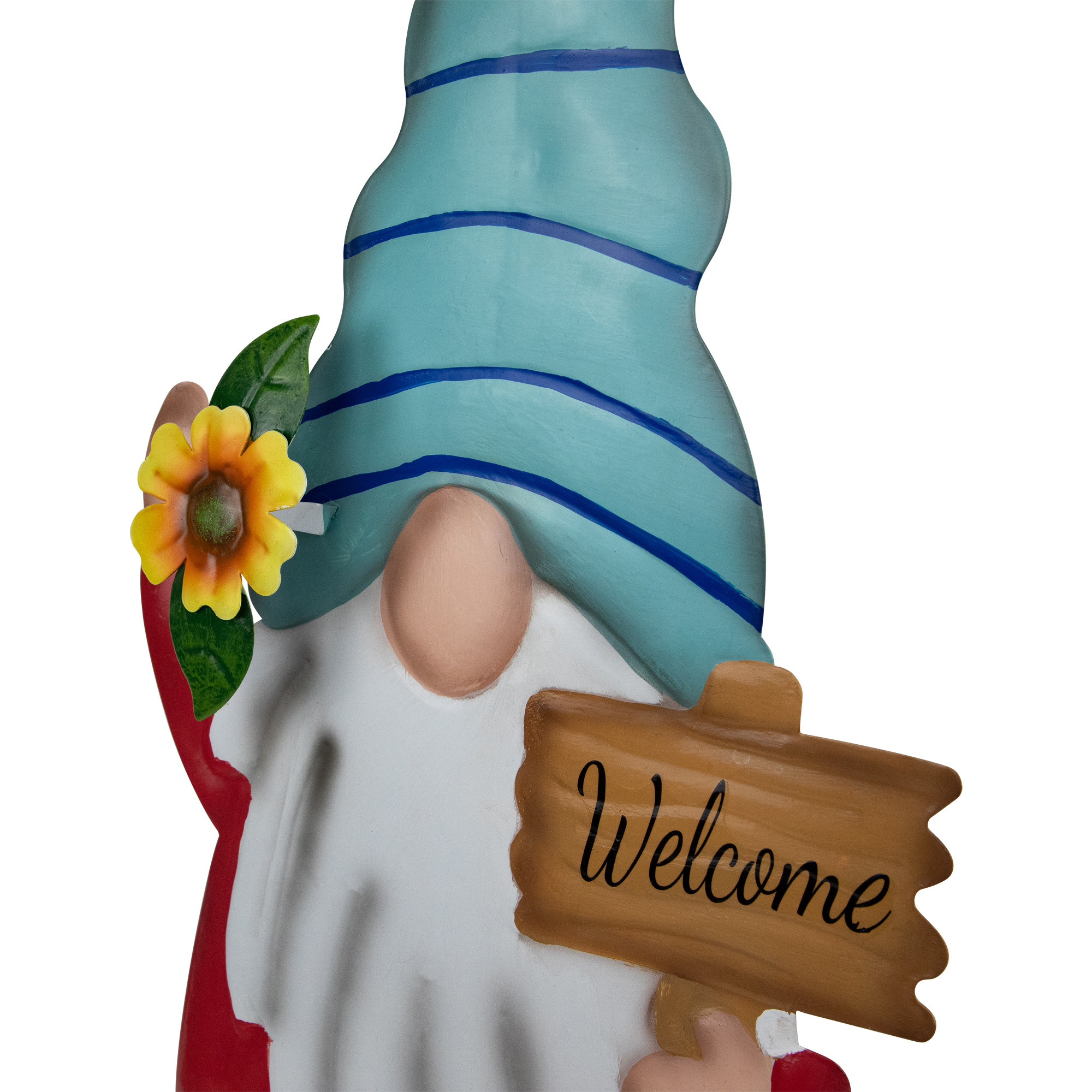 Welcome Gnome Outdoor Garden Stake - 22" - Red | Pool Central