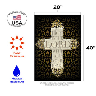 Inspirational Cross Outdoor House Flag 40" x 28" | Pool Central