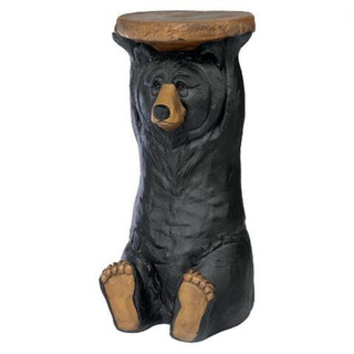 Forest Bear Sculptural Pedestal Table - 24" | Pool Central