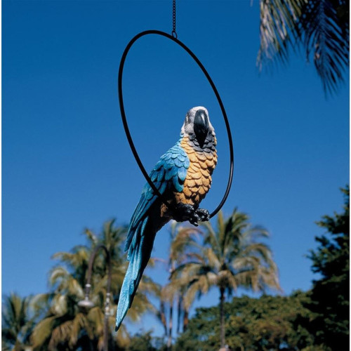 Large Polly in Paradise Parrot Perch on Ring Outdoor Garden Statue - 21 ...