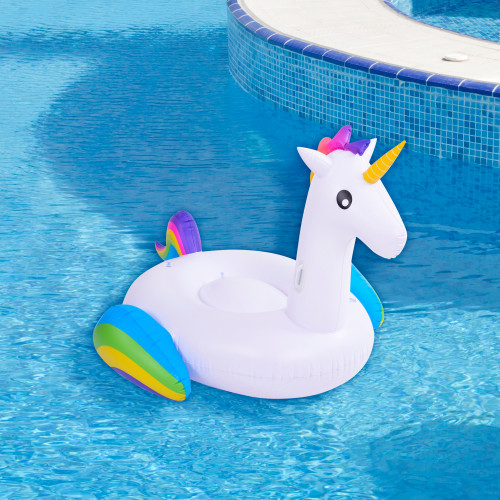7' Inflatable Rainbow Unicorn Jumbo Pool Float | Pool Central