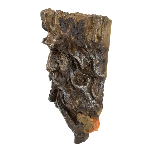 10.25" Brown Tree Face Outdoor Garden Planter | Pool Central