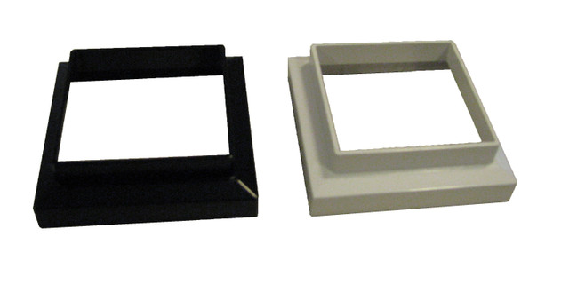 Set of 2 Black Imperial Post Cap Adapters for 3x3 Fence Post | Pool Central