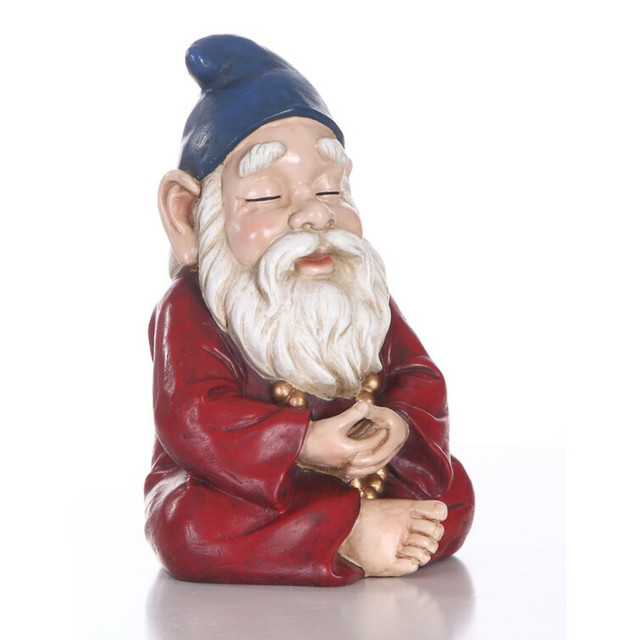10" Zen Gnome Outdoor Garden Statue | Pool Central