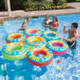 Set of 7 Vibrantly Colored Inflatable Inner Tube Swimming Pool Game ...