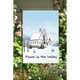 White & Blue "Peace in the Valley" Rectangular Garden Flag 18" x 12 ...