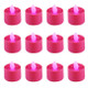 Set of 12 Flickering Pink Battery Operated LED Tea Lights 1.5" | Pool ...
