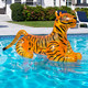 73" Inflatable Tiger Ride-On Pool Float | Pool Central