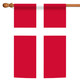 Red & White Denmark Outdoor House Flag 40" x 28" | Pool Central