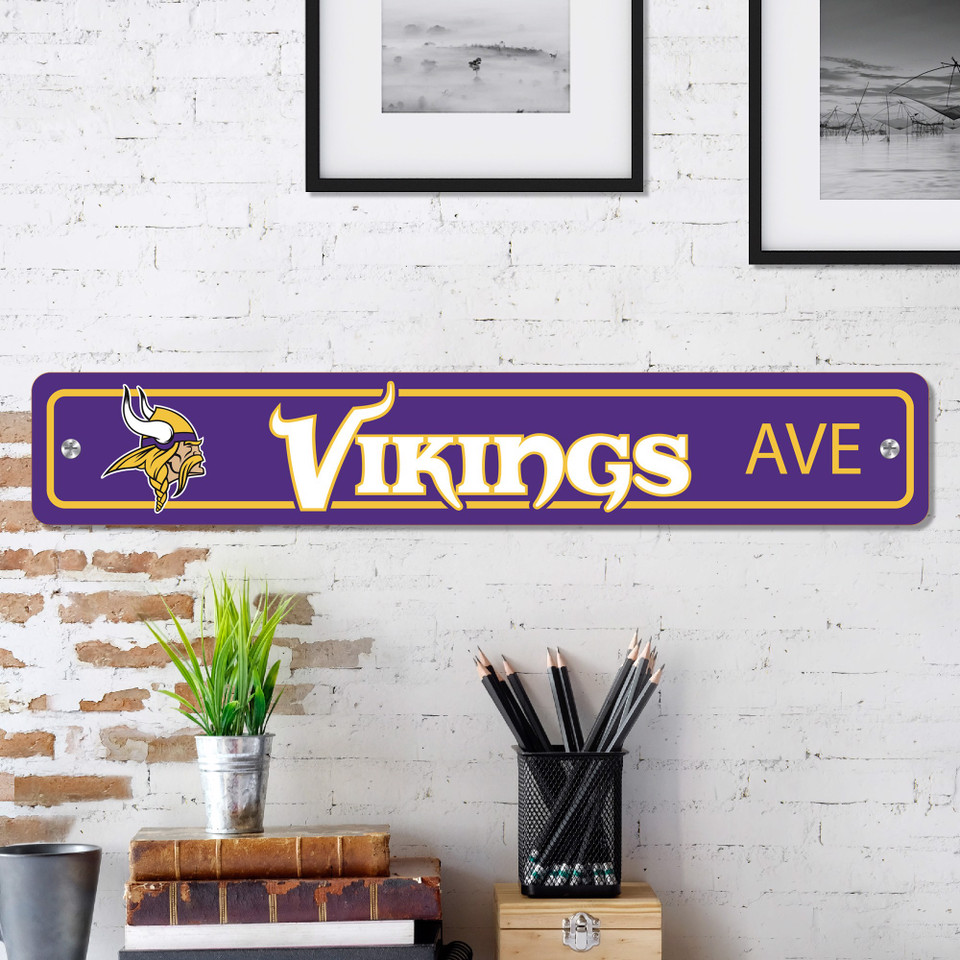 23.5" NFL Minnesota Vikings "Ave" Street Wall Sign | Pool Central