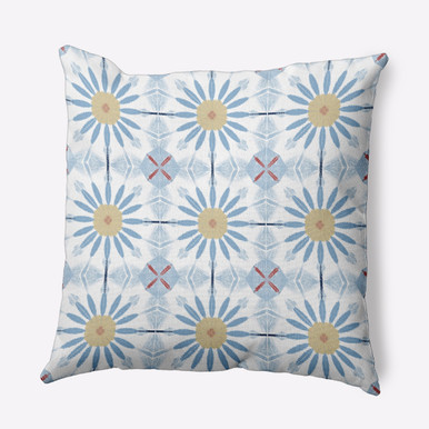 18" x 18" Blue & Yellow Chaney Outdoor Throw Pillow | Pool Central