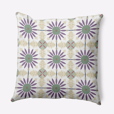 20" x 20" Purple & Green Chaney Outdoor Throw Pillow | Pool Central