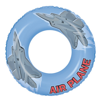 Inflatable Swimming Pool Airplane Ring Float - 30" - Blue | Pool Central