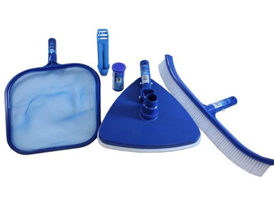18" HydroTools Premium Swimming Pool Cleaning Maintenance Kit with Test ...