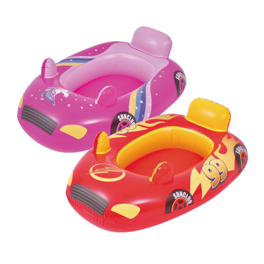 34" Blue Race Car Kiddie Rider Children's Swimming Pool Inflatable ...