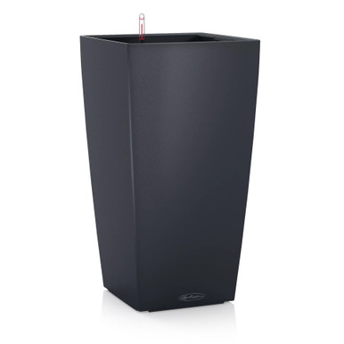 22" Gray Cubico Outdoor Planter with Water Reservoir | Pool Central