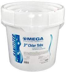 3" Omega Trichlor Tabs for Swimming Pools - 50 Lbs. | Pool Central