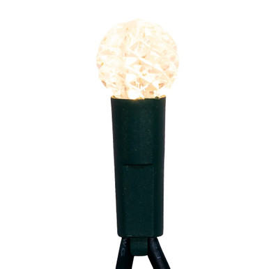 35-Count Warm White LED G12 Mini Christmas Lights, 17.5 ft Green Wire ...